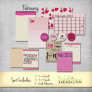 February Freebie Kit - Michelle James Designs