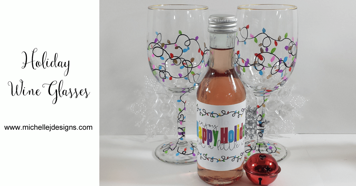 Holiday Wine Glasses - Michelle James Designs