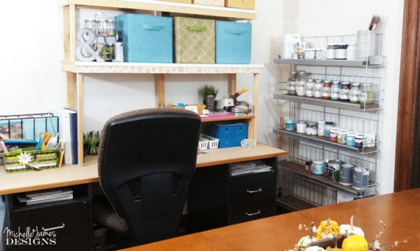 Create a paint storage shelf you can display proudly in your home.