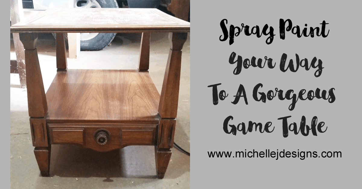 Spray paint your way to a gorgeous game table and storage for game pieces.