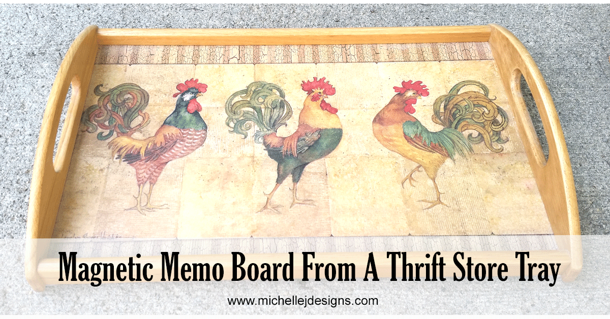How To Make A Magnetic Memo Board From A Thrift Store Tray