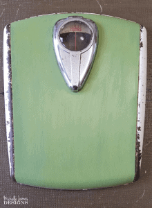 Vintage Bathroom Scale Update - Michelle James Designs