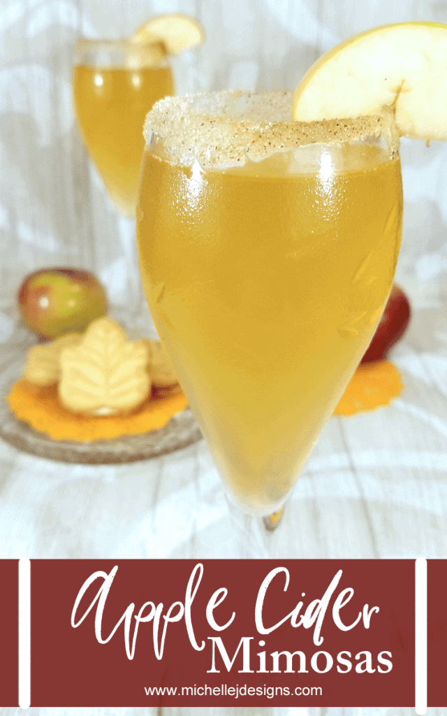 Easy Fall Apple Cider Mimosa Recipe - Michelle James Designs