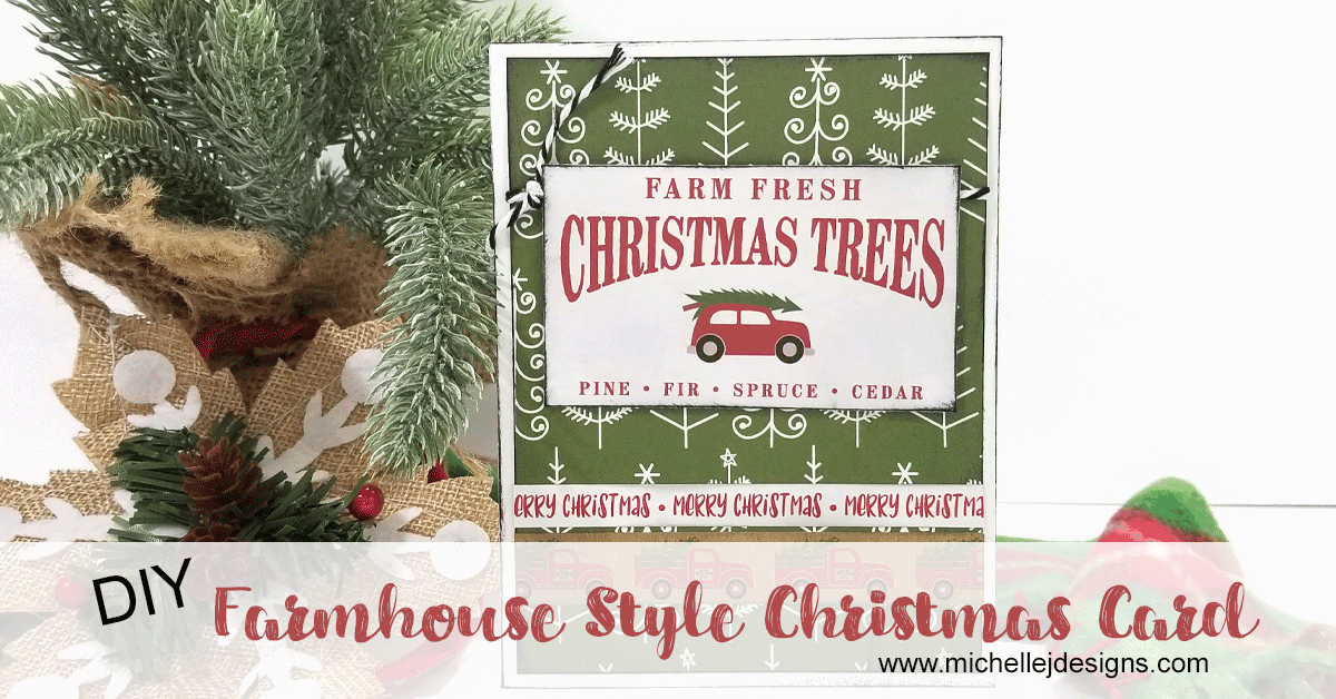 Simple Farmhouse Style Christmas Card - Michelle James Designs