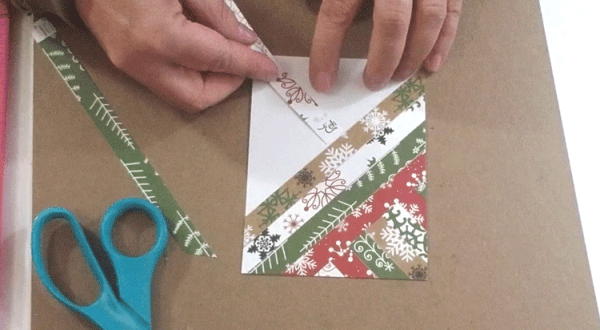 Create A Paper Strips Christmas Card - Michelle James Designs