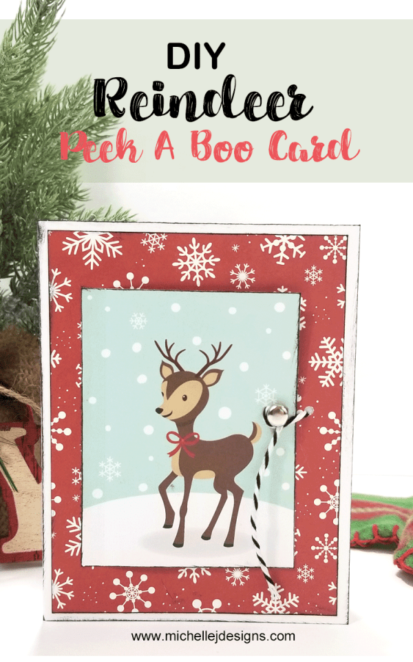 How To Create An Easy Christmas Reindeer Card - Michelle James Designs