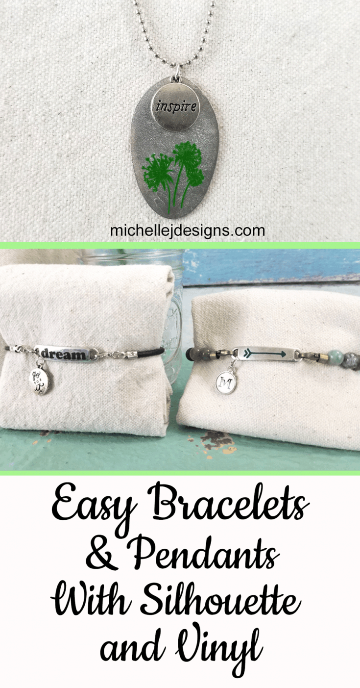 Easy Unique Bracelets and Pendant Using Vinyl - Michelle James Designs