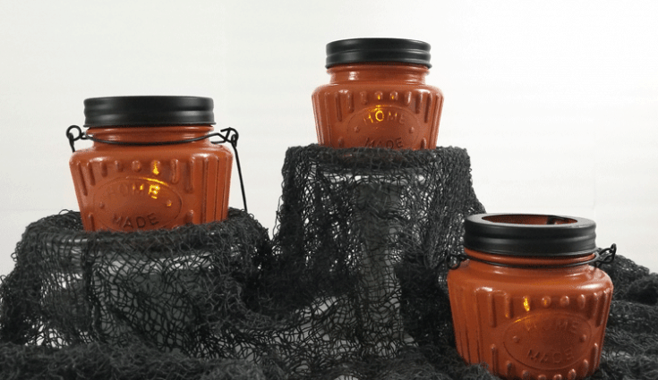 Dollar Store Pumpkin Tea Light Holder - Michelle James Designs