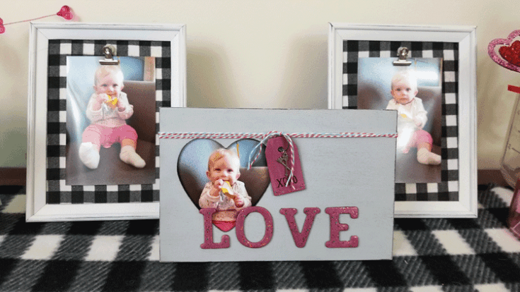 Dollar Store Picture Frames for Valentine's Day | Michelle James Designs