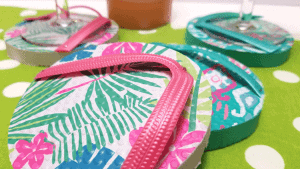 Dollar Tree Flip Flop Coasters - Michelle James Designs