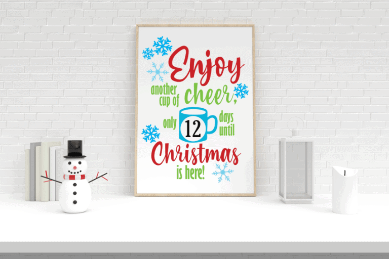 Countdown To Christmas Free Cut File - Michelle James Designs