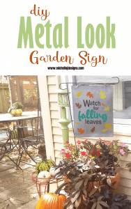 DIY Metal Look Garden Sign - Michelle James Designs