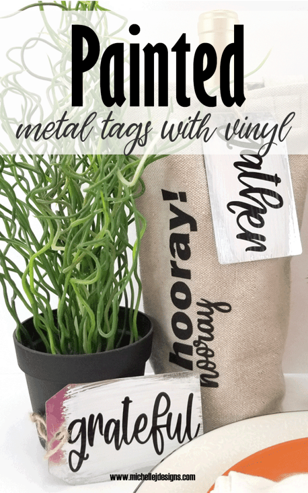 Rustic Painted Metal Tags - Michelle James Designs