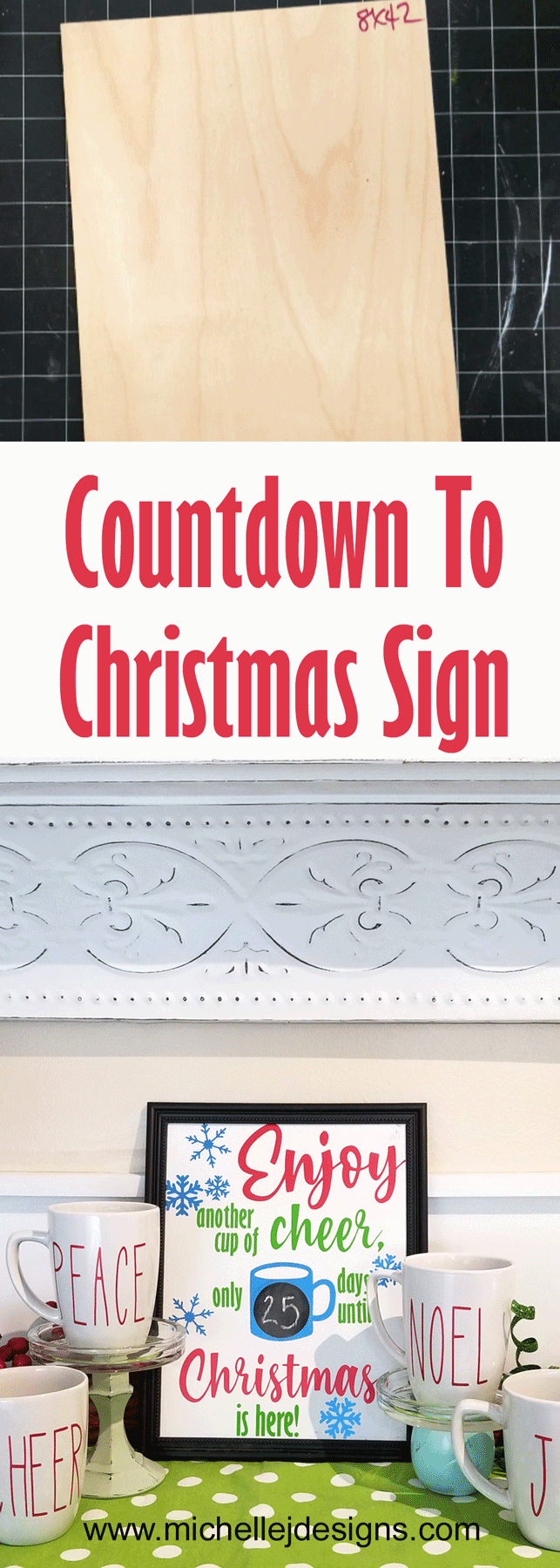 Creating a Countdown To Christmas Sign - Michelle James Designs