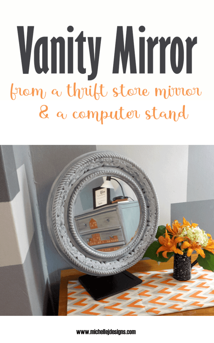 Computer Stand Turned Vanity Mirror - Michelle James Designs