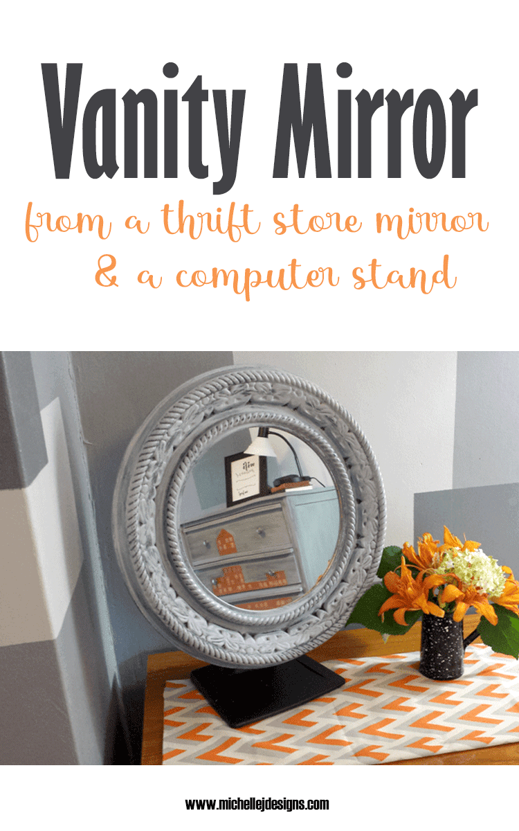 Computer Stand Turned Vanity Mirror - Michelle James Designs