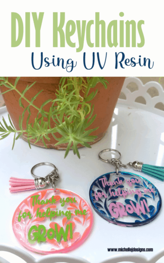 DIY Keychains Using UV Resin - Michelle James Designs