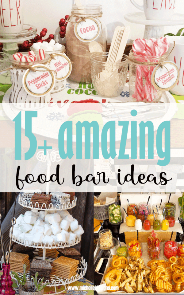 15+ Amazing Food Bar Ideas for Your Reception or Event - Michelle James ...
