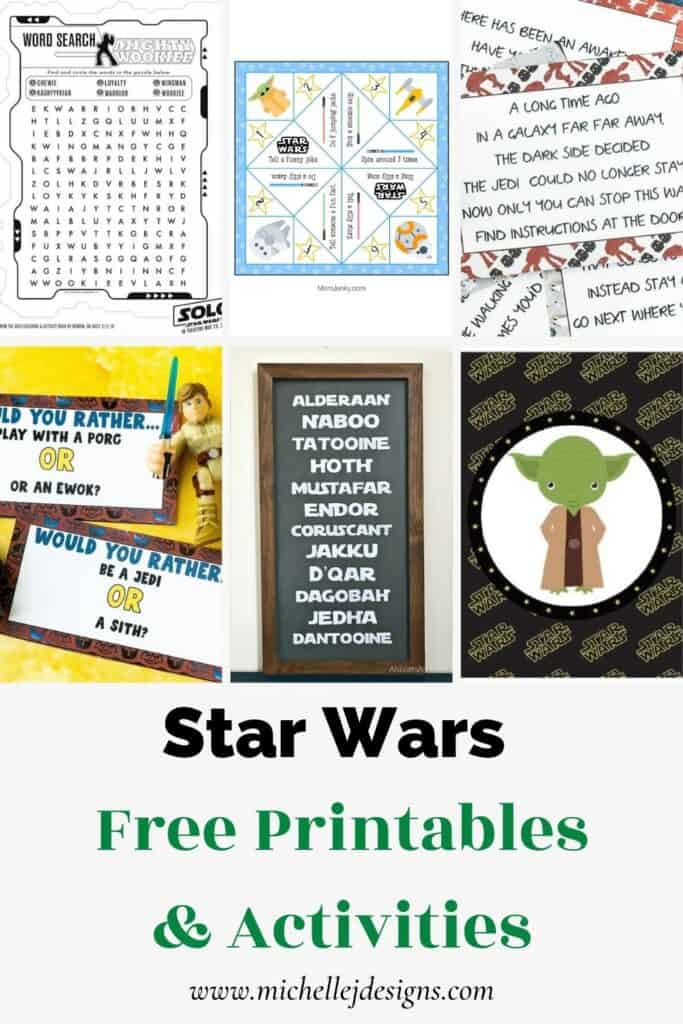 20+ Star Wars Day Printables - Michelle James Designs