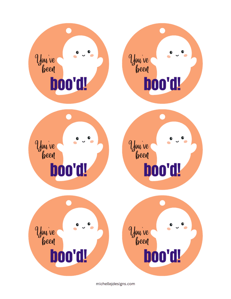 You've Been Boo'd Halloween Printable Tags - Michelle James Designs