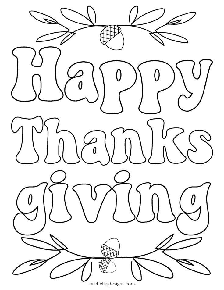 Thanksgiving Printable Tags - Michelle James Designs