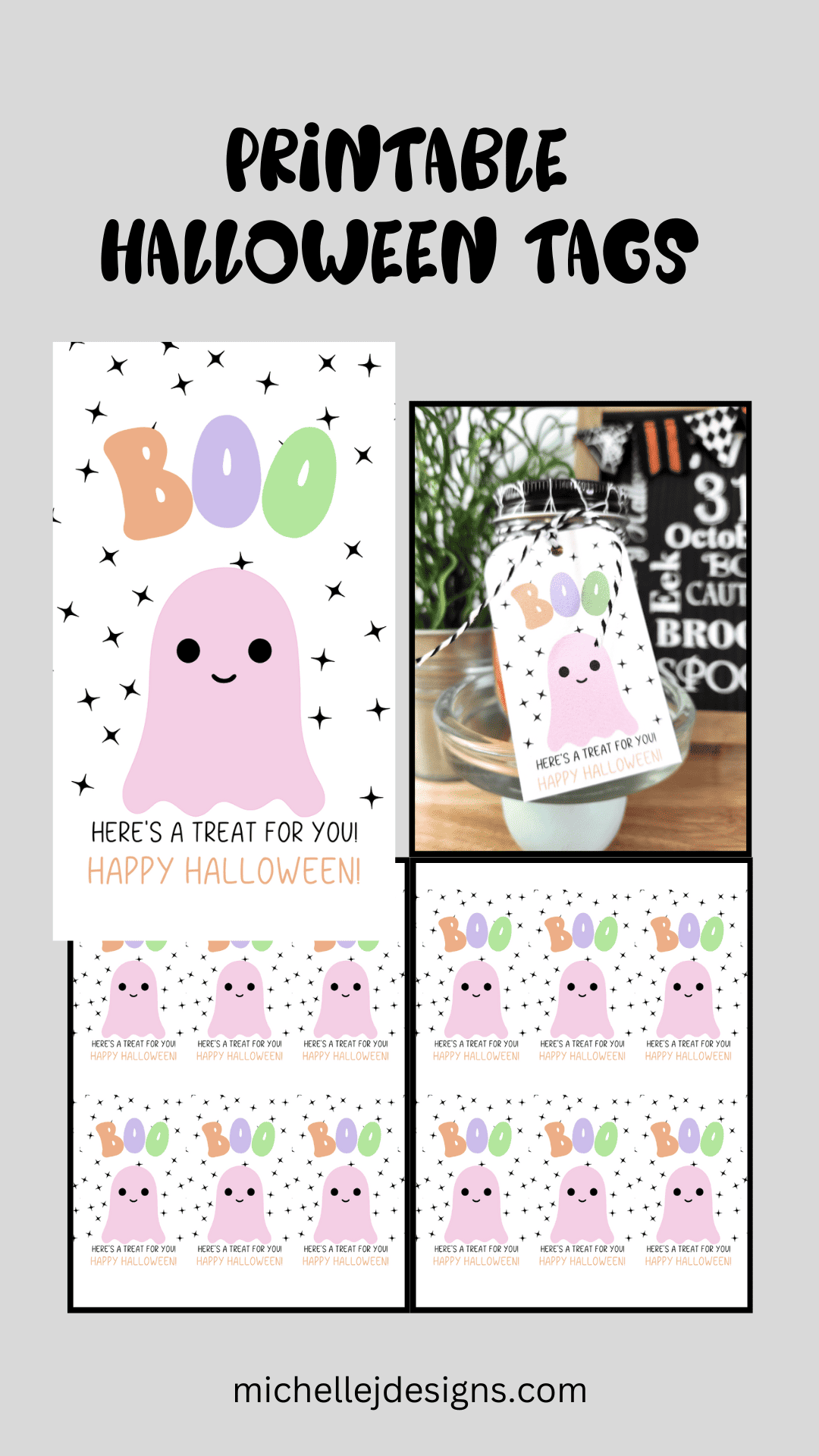 Free Printable Halloween Tags - Michelle James Designs