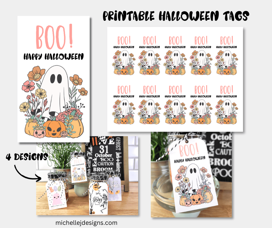 Free Printable Halloween Tags - Michelle James Designs
