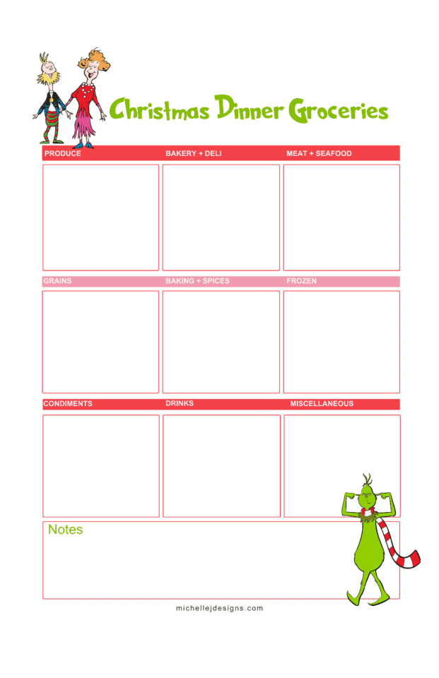 Free Printable Grinch Christmas Planner - Michelle James Designs