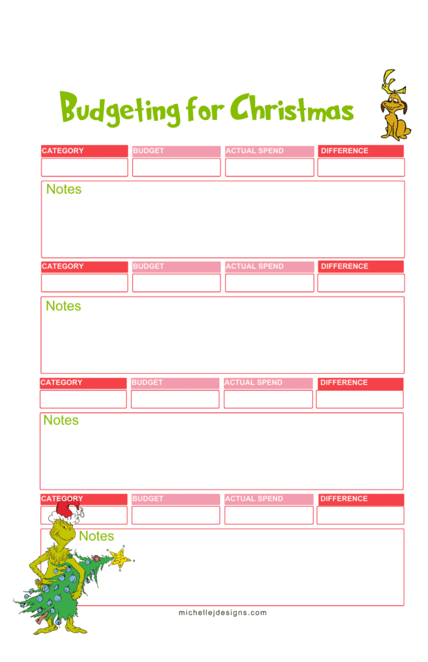 Free Printable Grinch Christmas Planner - Michelle James Designs