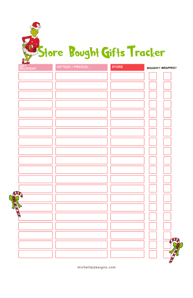 Free Printable Grinch Christmas Planner - Michelle James Designs